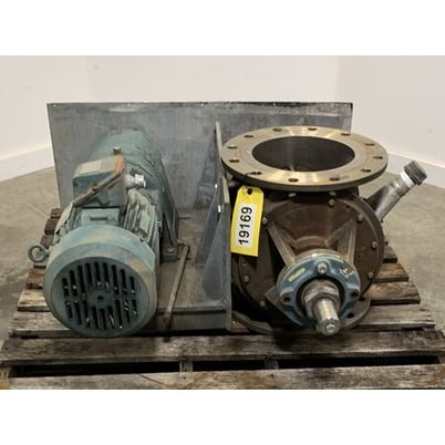 10" Flotronics, Stainless Steel Rotary Airlock Feeder Valve, 3 HP, 16.5 ...