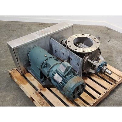 10" Flotronics, Stainless Steel Rotary Airlock Feeder Valve, 3 HP, 16.5 ...
