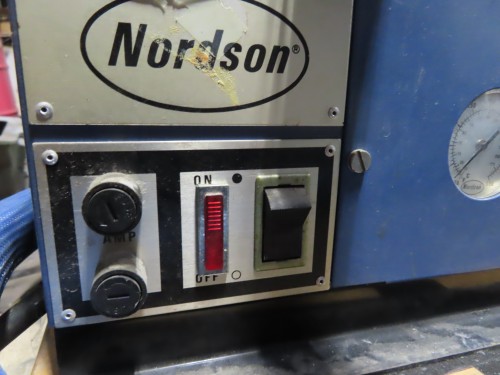 Nordson #HM-X, hot glue with hose & nozzle, serial #A7H1873, 230 V., 6 ...