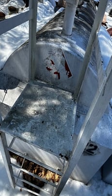 4000 gallon Above ground storage tank w/ Ladder, 18' L x 5' 4" W x 5' 4 ...