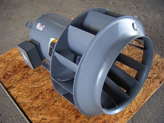 Centrifugal Blower, 15 HP, 3450 RPM, 208-230/460 V, 215T Frame, 1-3/8 ...