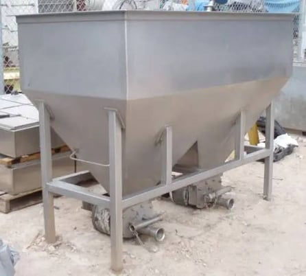 360 gallon Crepaco #R4RI, Dual APV Stainless Steel Feeding Hopper Tank ...