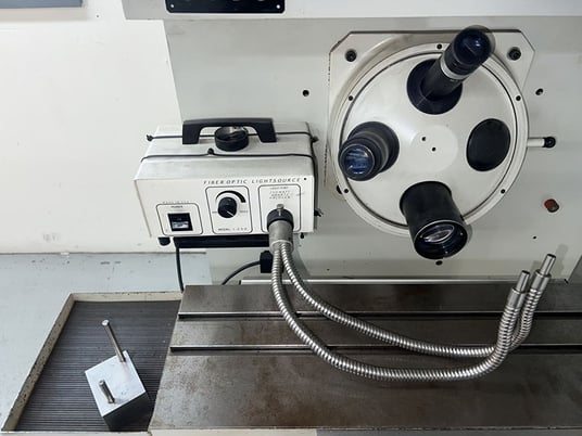 21" Gage Master #Series-89, 4-pos. lens turret optical comparator, 10X ...