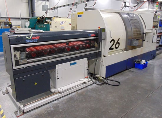 YCM #TC-26, CNC lathe, 19.6" swing, 10" chuck, 3-jaw, 3" bar, 27.5 ...