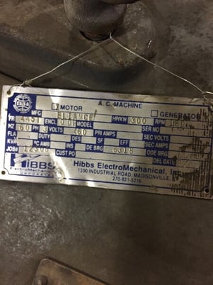 300 HP 1800 RPM Reliance, Frame 445T, 460 Volts, #WP78 for Sale ...