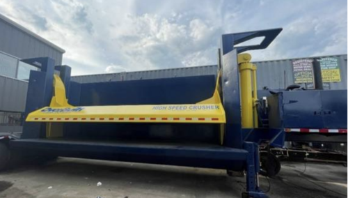Overbuilt #10HS, car crusher w/remote, hydraulic cylinders, 159 ton ...