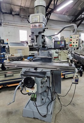 Cleveland #K6F, large vertical milling machine, 11" x58" table, R-8,4.5 ...