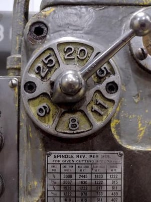 4' -11" Carlton #1A, radial arm drill press, 12" spindle travel, 2.5 ...