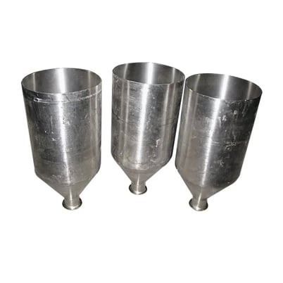 1 gallon Stainless Steel Funnel/Hopper, 6" diameter x 8" Straight side ...