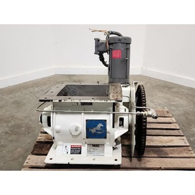 10" MAC Equipment #MD40, Airlock Rotary Valve, .75 HP, 0.4 cu.ft. per ...