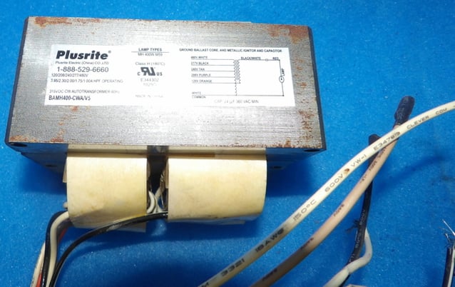 Core and Coil Ballast, Plusrite BAMH400-CWA/V5, 480 Volts, 1 year warranty for Sale | Surplus Record