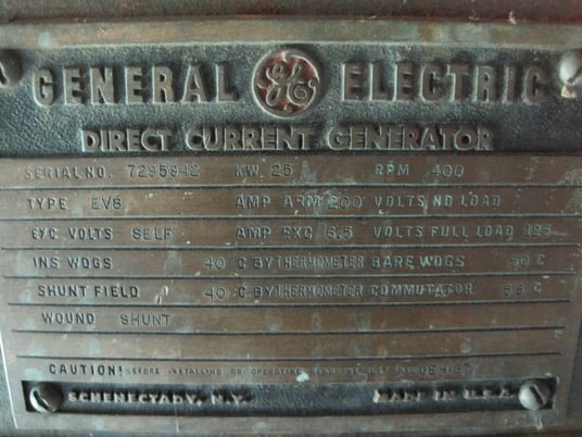 1920 KW, Leffel vertical hydraulic turbine & General Electric vertical ...