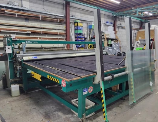 Bottero #510-LAM, Laminated Glass Cutting Table, 34" max. cut, 9.9" min ...