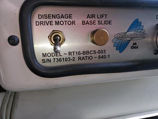 Acme-Gridley Davis AA Gage #RT16-BBCS-003, coordinate measuring machine ...