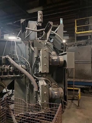 52" Goff #HT4860, hanger table with Y track monorail, twin 7.5 HP ...