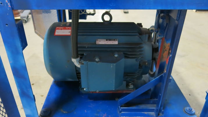 60 HP 3545 RPM GEC, Frame C326TS, induction motor mounted on frame, 575 ...