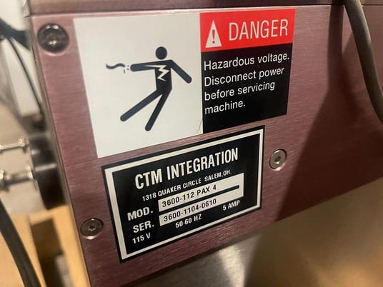 CTM #3600-112 Pax 4, labeling systems printer applicator, 115 V., 5 amp ...