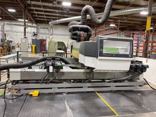 Biesse #Rover-A-1332-ATS, pod & rail 4-Axis CNC router, 129.1" X, 52" Y ...