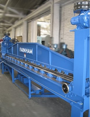 15' x .63" Farnham #1558-E, forming roll, 1" top roll diameter, 1-11/16 ...
