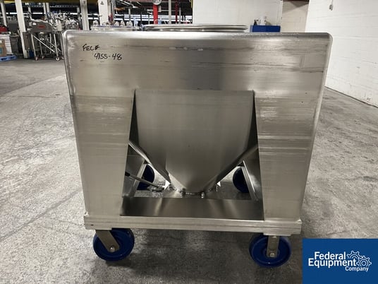 Tote Systems, Stainless Steel Transfer Bins, 48" x 42" x 10", w ...