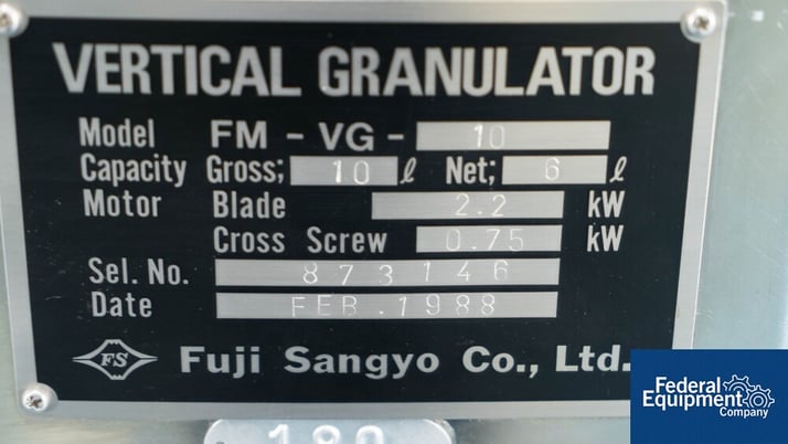 Fuji Sangyo #FM-VG-10, High Shear Mixer, Stainless Steel, 10 liter, 2.2 ...