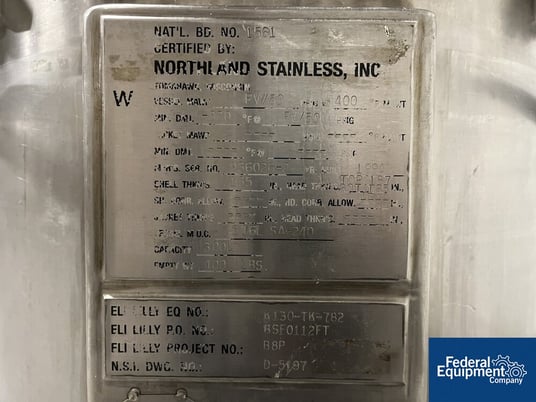 300 liters Northland, Processing Vessel for Sale | Surplus Record