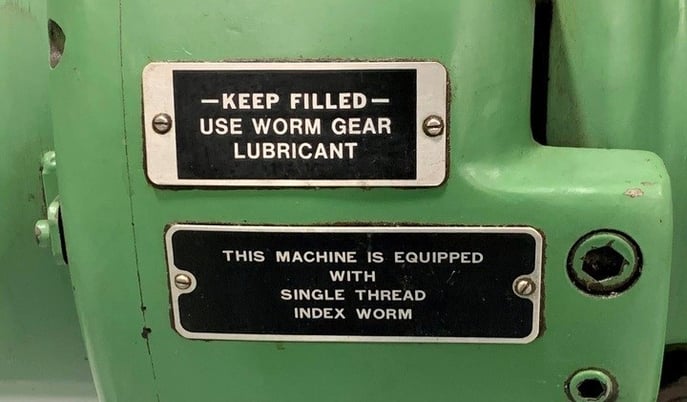 Barber-Colman #16-16, single thread index worm, hob shift, rapid ...