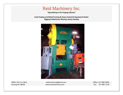 200 Ton, Craig And Donald Craig & Donald press, 10" stroke, 48" Shut ...