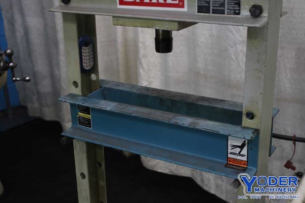 10 Ton, Dake, H-frame press, 5" stroke, 20" x 7" bed, 0"-30" open ...
