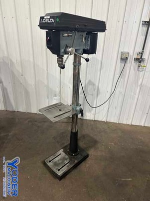14" Delta #14-070, single spindle drill, 11-1/2" x11-1/2" table, 360 ...