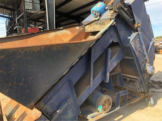 REM #CC-10, Can Flattener, 1800-2000 lbs/hr., 16" width belt, 10 HP ...