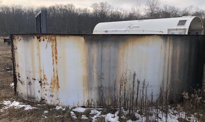EIMCO, Thickener tank, 40' diameter tank support walls, bridge, rakes ...