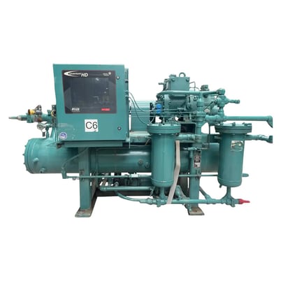 125 HP Frick #RXB-50H, rotary screw compressor package, R-717 ...