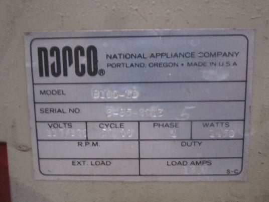 9" x 18" Napco #8100-TD, Autoclave, Stainless Steel, 15-27 psi, 220-270 ...