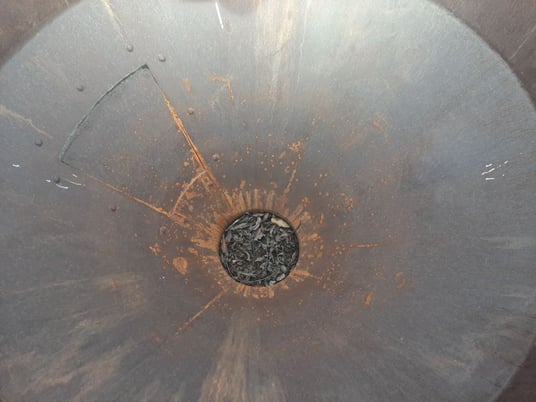 45 cu.ft., Conical Bin, Carbon Steel, 350 gallon, 53" diameter x 28 ...