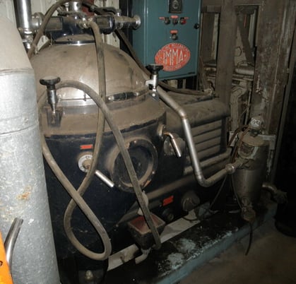 IMMA, Disk Stack Centrifuge, 20 HP motor, includes pre-screener for ...