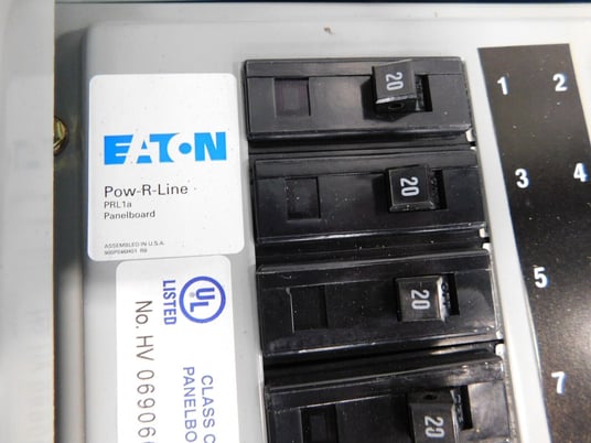 100 Amp. Eaton, Pow-r-line PRLLA, Panel Board, 208Y/120 Volts 3 phase ...