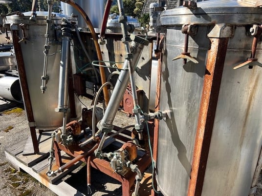Stainless Steel Cooker Skid, 100 gallon tank, (2) 22" diameter X 40 ...