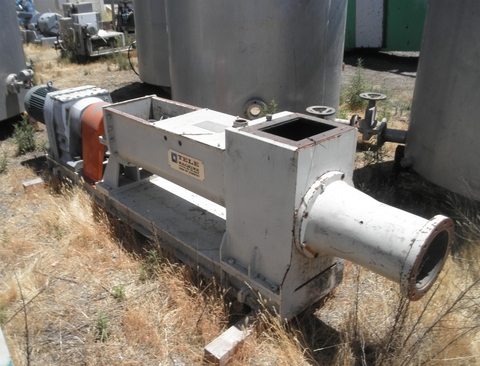 12" TELE Machine, Vacuum Extruder/Turbo Separator, 6' L paddle/auger ...