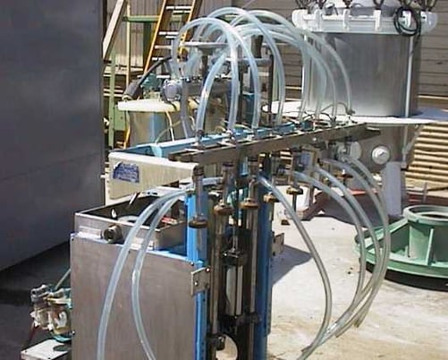 Simplex #480A, Bottle Filler, 8 Valve inline, 9/16" diameter Valve, 150 ...