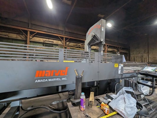 Amada #Marvel-800-PCS3, band saw, Siemens Simatic HMI PC3 CNC Control ...