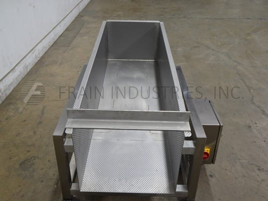 Ohlson #AIRCUSSD, 15" wide x 4' long vibratory feeder, dimpled ...
