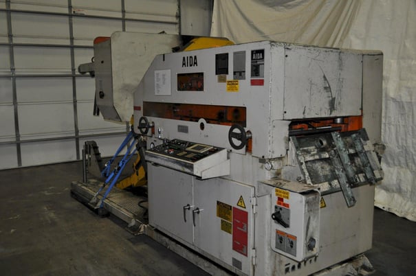 6600 lb. Aida #LFG-600R(1), space saver coil feed line, 55" OD, 16"-20 ...