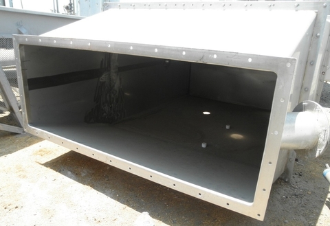 120 cu.ft. Hopper, Stainless Steel, 5' x 40" x 5' straight side hopper ...