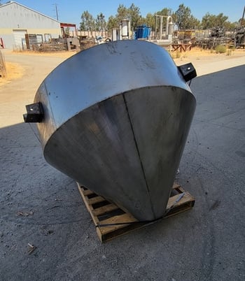 80 cu.ft. Cylindrical Hopper, Stainless Steel, 60" diameter x 51" deep ...