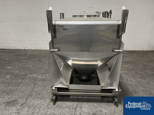 Matcon IBC Bin, Stainless Steel, 1000 Liter, cone bottom type, powder ...