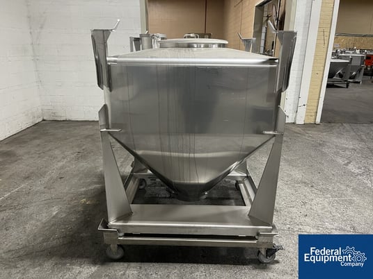 Matcon IBC Bin, Stainless Steel, 1000 Liter, cone bottom type, powder ...