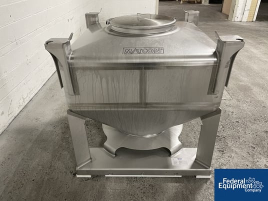Matcon IBC Tote, Stainless Steel, 750 Liter, cone bottom, fork access ...