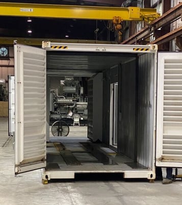 40' High cube sound attenuated power module containers, 3" side wall ...