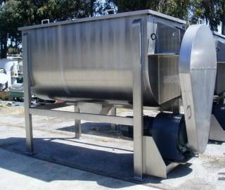 100 cu.ft. Double Ribbon Mixer, Stainless Steel, 96" L x 46" width x 51 ...